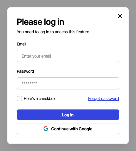Simple Login Modal | Free Webflow Component